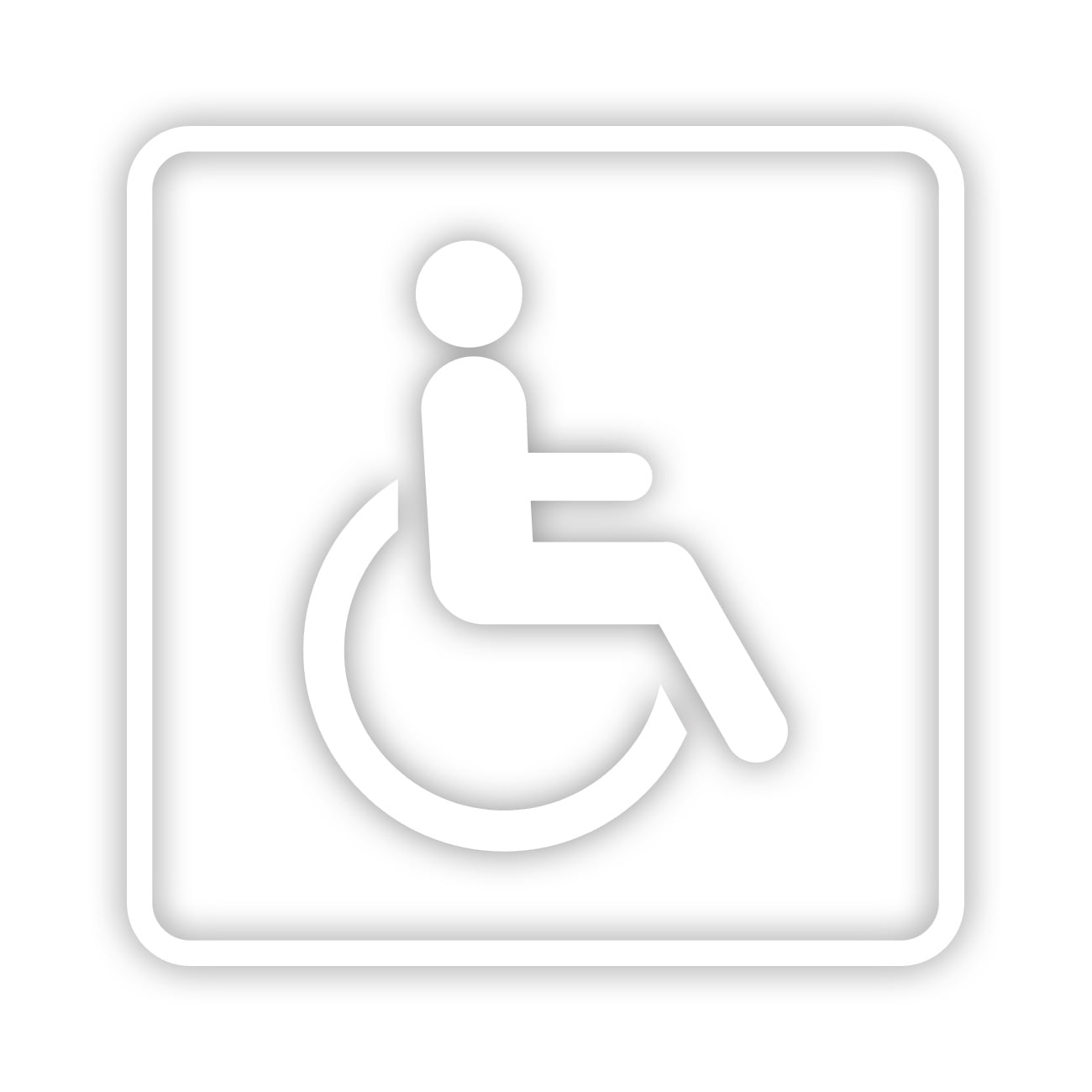 Handicap Sticker Decal Die Cut - Self Adhesive Vinyl - Weatherproof ...