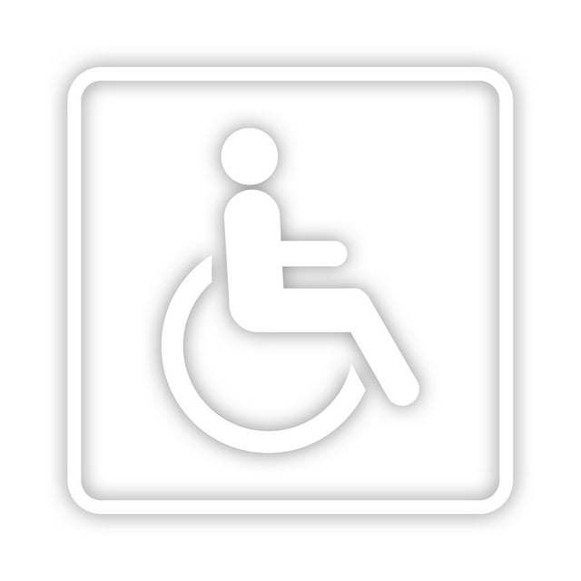 Handicap Sticker Decal Die Cut - Self Adhesive Vinyl - Weatherproof ...