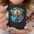 Be The Light Stained Glass Lighthouse Motivational Quote Coffee Mugs ...