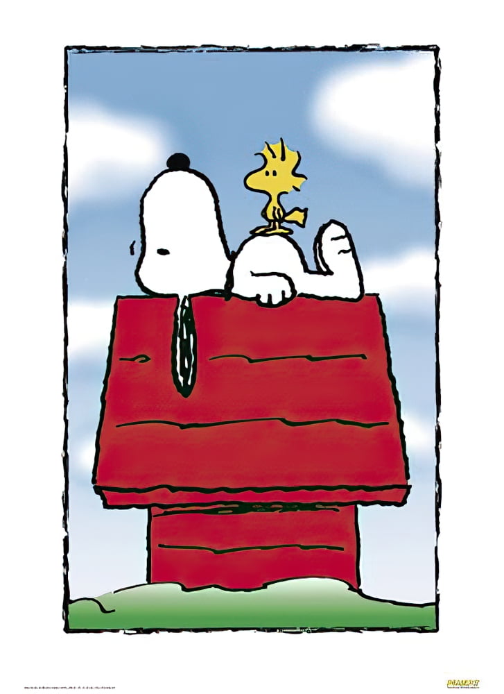 Peanuts - TV Show Poster / Print (Snoopy & Woodstock Chilling On Snoopy ...