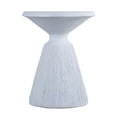 Cement Side Table, Modern Small Round Accent End Table for Patio Garden ...