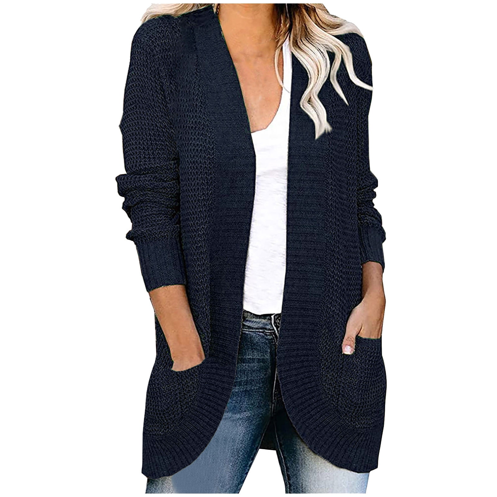 Click here for Iroinid Womens Mid-Length Cardigan Open Front Jack... prices