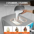 KFFKFF 3-Flavor Commercial Ice Cream Machine 21-31 L/H Soft Serve Ice ...