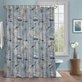Blue Grey Nautical Shower Curtain for Bathroom, Vintage Boats Seaports ...
