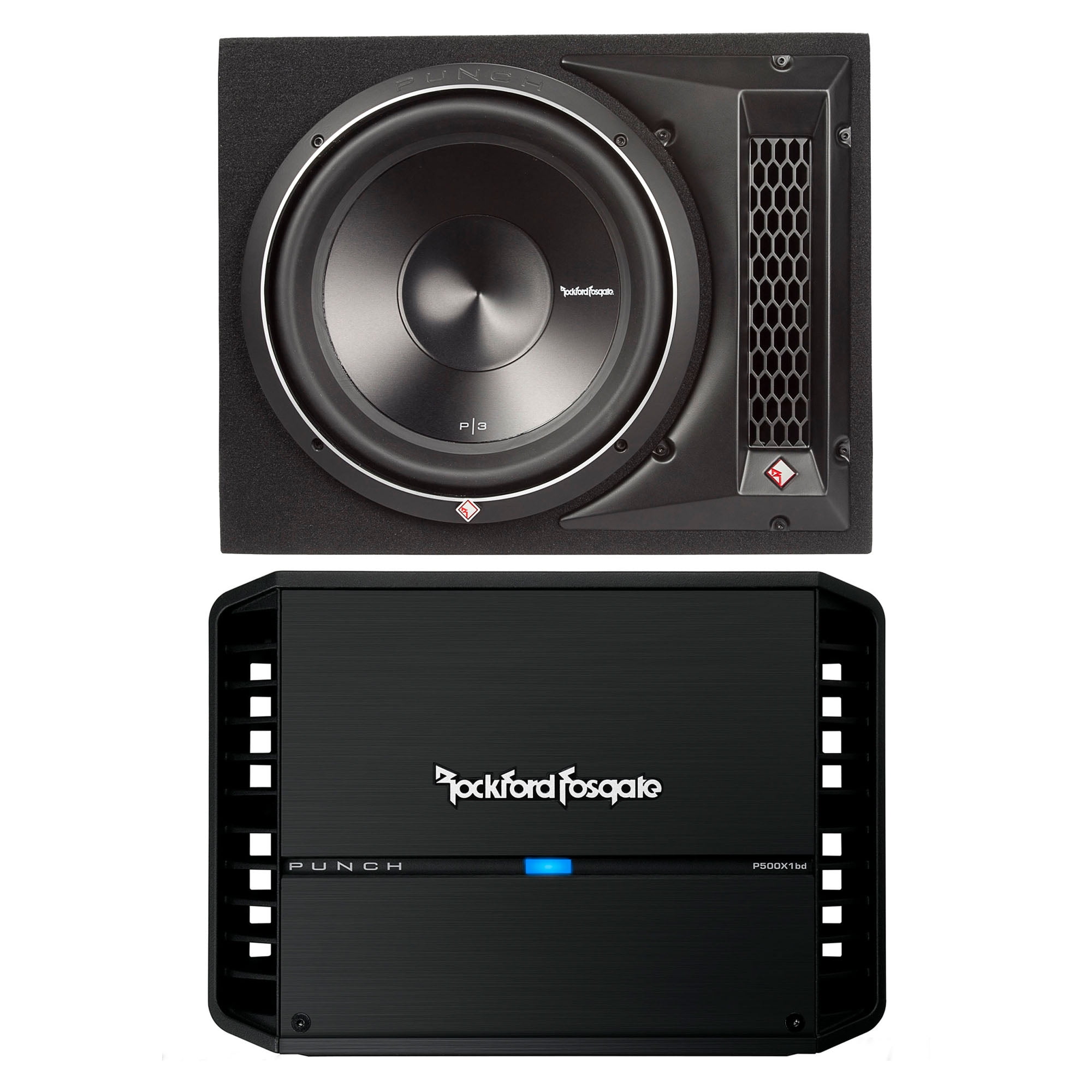 Rockford P3-1X12 Single 12" DVC P3 Series Subwoofer in Ported Enclosure ...