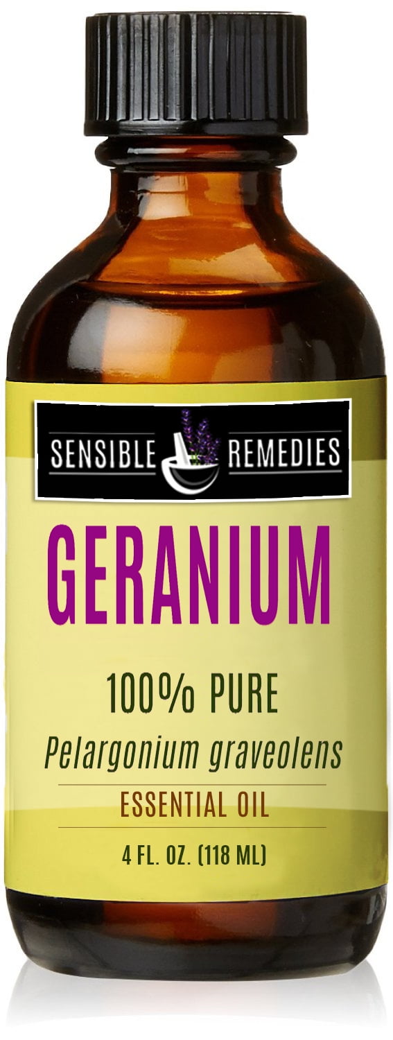 Sensible Remedies Geranium 100% Therapeutic Grade Essential Oil, 4 fl ...