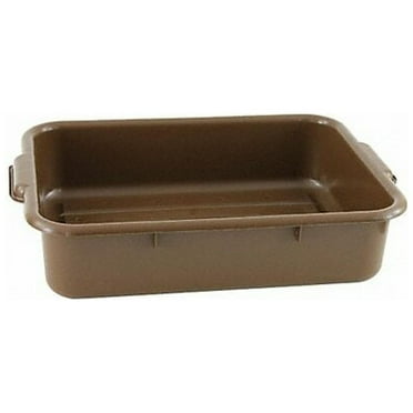 6 Pack - 20" x 15" x 7" NSF Brown Restaurant Bar Plastic Stackable Bus ...
