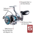 Quantum Cabo Saltwater Spinning Fishing Reel, Size 80 Reel, Silver/Blue ...