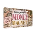 I Am A Powerful Money Magnet License Plate, Car Front License Plates ...