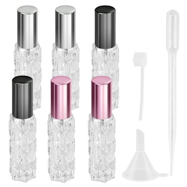 Pinkiou Empty Roll on Bottles for Essential Oils, 6Pcs 5ml Glass Roll on Bottles Refillables ...