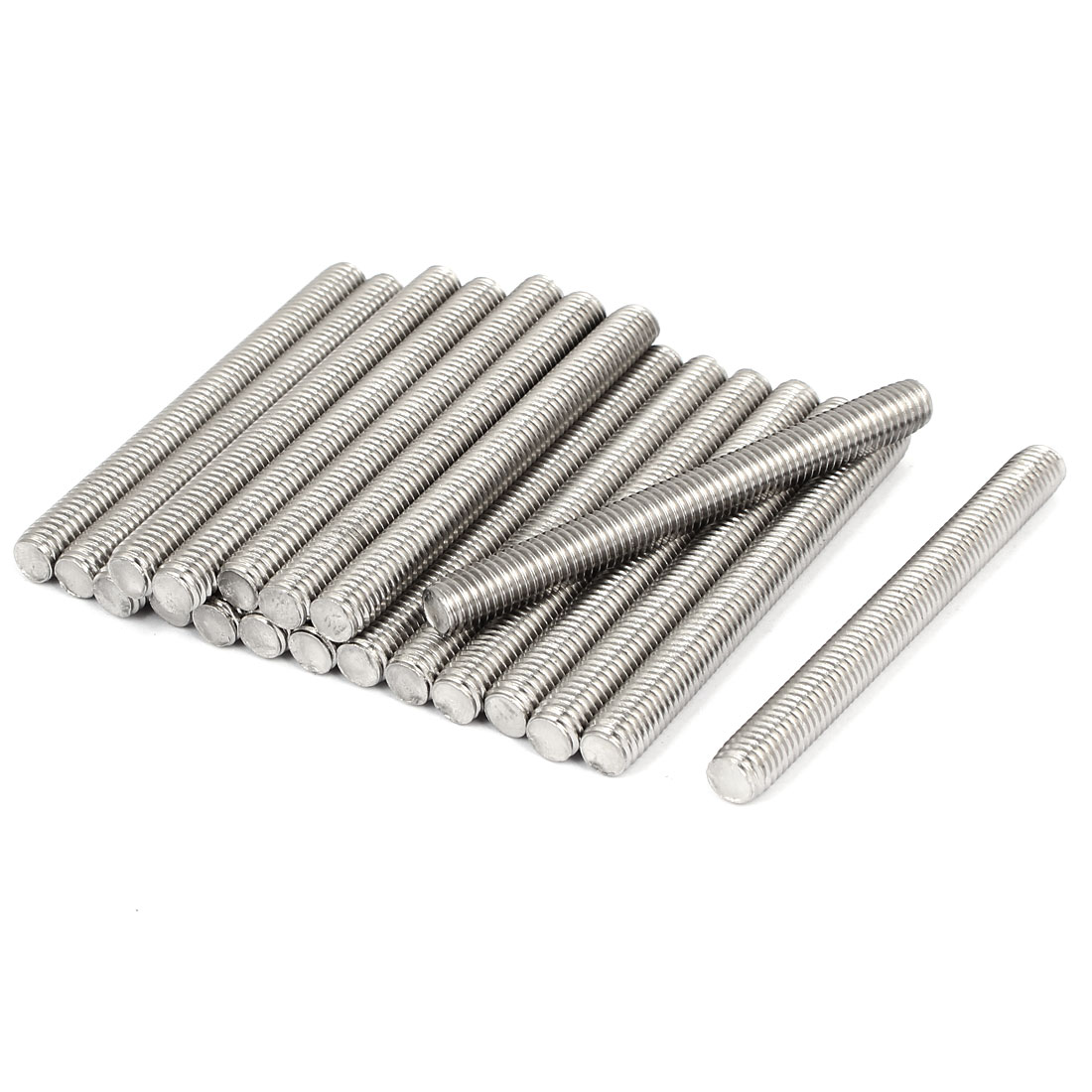 M8 x 80mm 1.25mm Pitch 304 Stainless Steel Fully Threaded Rods Hardware ...