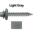 Metal Roofing Screw: (250) 12 x 1-1/2" Light Gray Hex Sheet Metal Roof ...