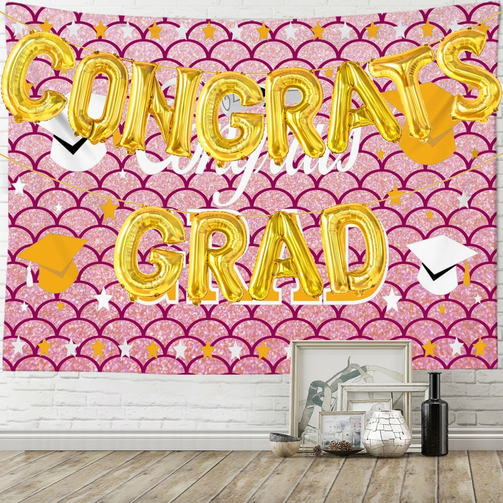 2023 Graduation Party Backdrop with GRAD Balloons Graduation Birthday ...