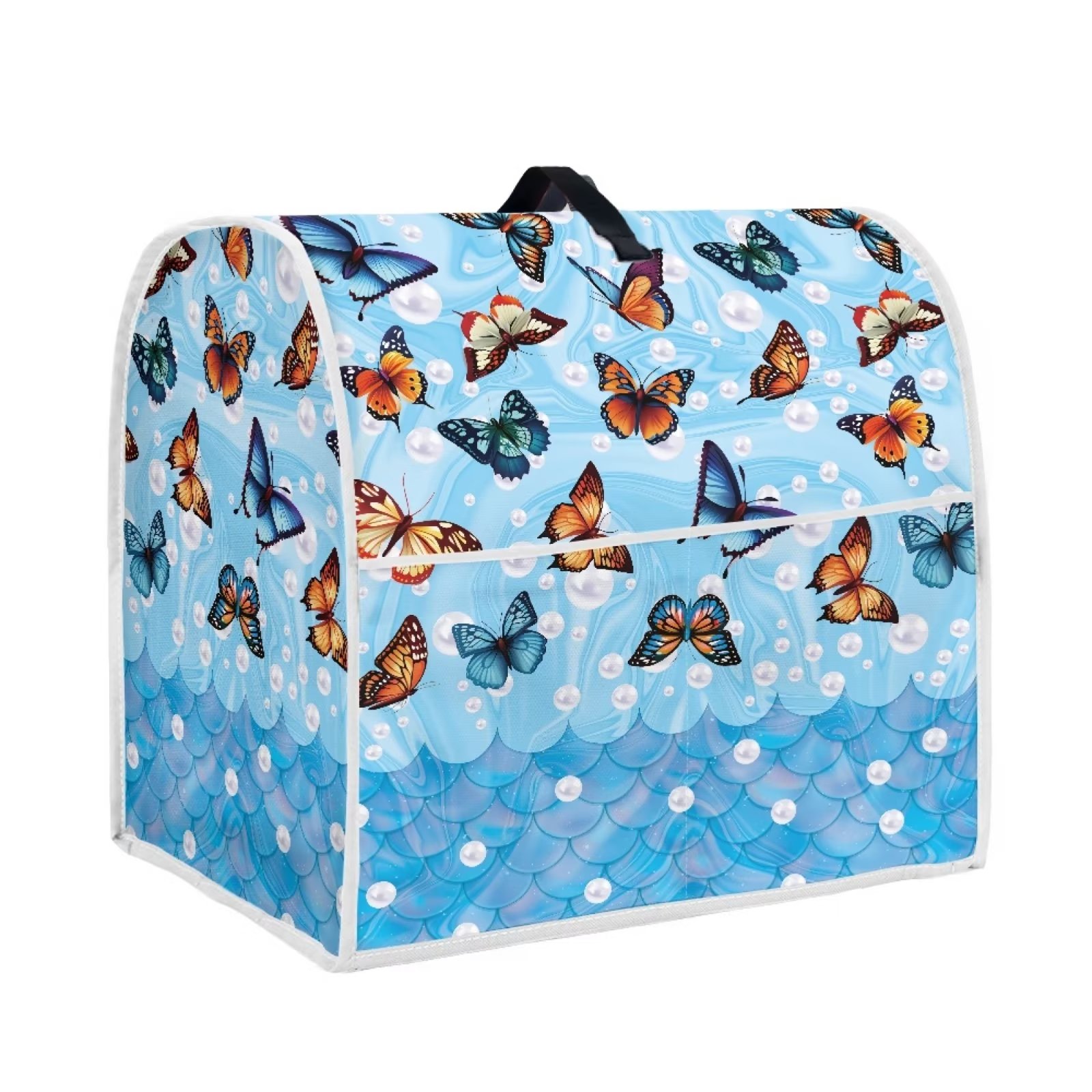 NETILGEN Flakes Butterflies Pattern Blender Cover with Hook Top Handle ...