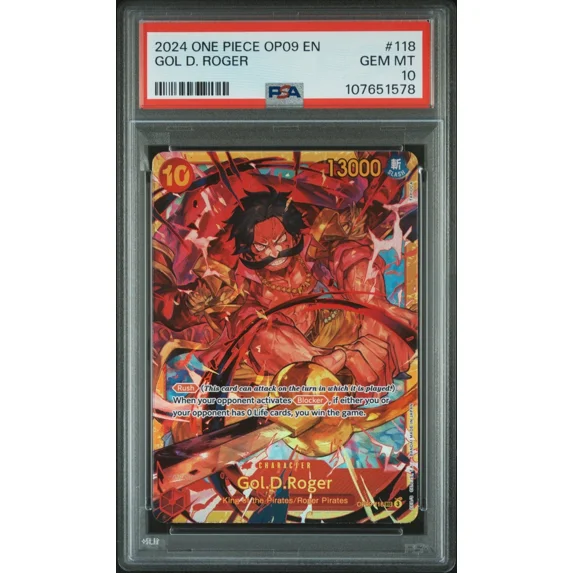 Gol.D.Roger OP09-118 SEC One Piece Emperors in the New World PSA 10 - Walmart.com