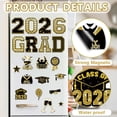 2026 Grad Magnetic Car Decals Golden Graduation Party Decor for Car ...