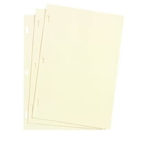"Wilson Jones Durable Ledger Sheets, 8 1/2"" x 11"", Ivory, Plain, Acid ...