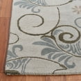 SAFAVIEH Soho Camillo Floral Wool Area Rug, Grey/Multi, 6' x 6' Square ...