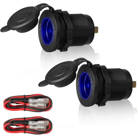 HUACA 2 Pack Cigarette Socket, Cigarette Lighter Socket 12V Power ...