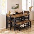 Hmlinktt 4 Pieces Kitchen Table and Chairs Set for 4, 43 inch Dining ...