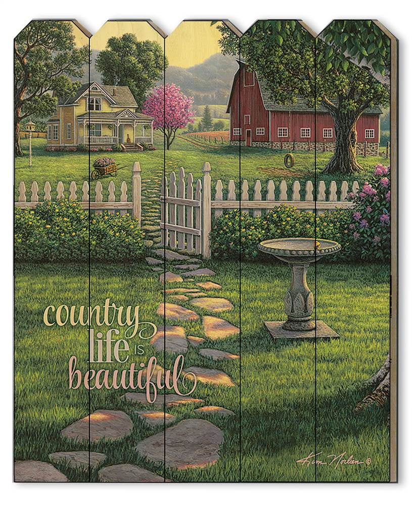 "Country Life is Beautiful" Print Wall Art - Walmart.com