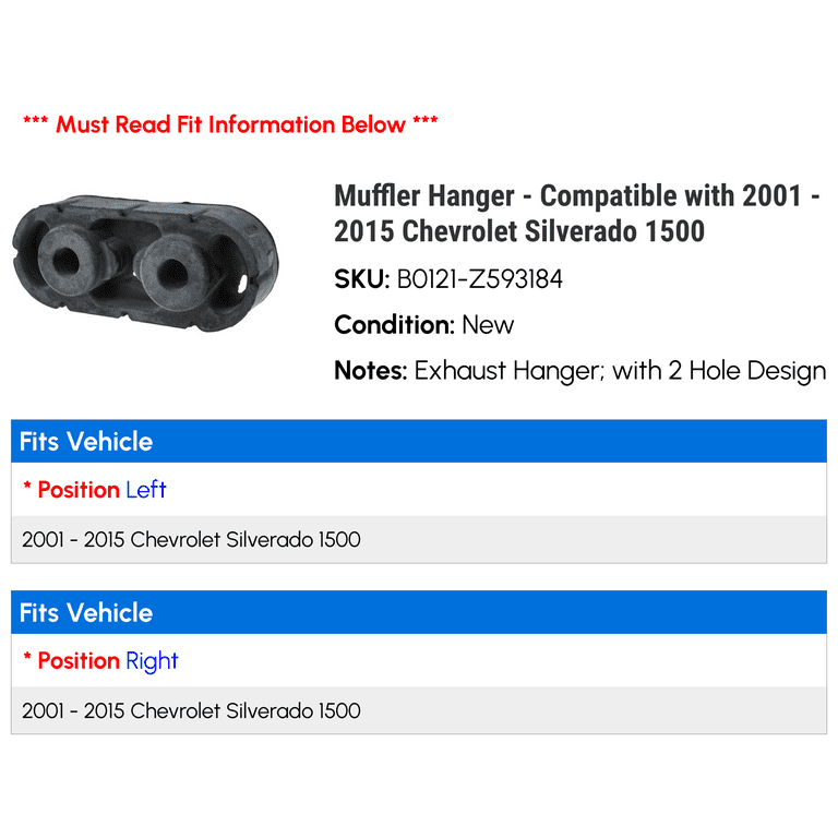 Exhaust hanger for chevy silverado store