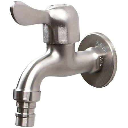 SHTUUYINGG Starlight-304 Stainless Steel Faucet 1/2' Drain Tap, Silver ...