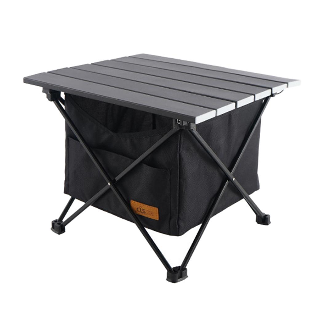 Folding Beach Laptop Stand Alloy Folding Table Fishing Bench - Black ...