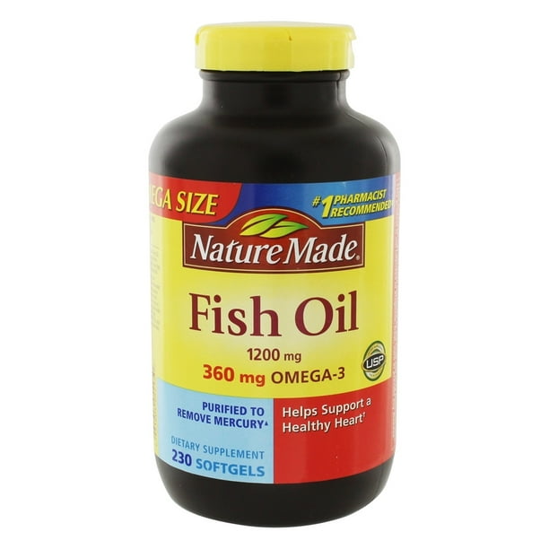 Nature Made - Omega-3 Fish Oil 1200 mg. - 230 Liquid Softgels - Walmart.ca