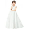 Illusion Lace Cap Sleeves Flower Girl Dress Junior Pageant Princess ...