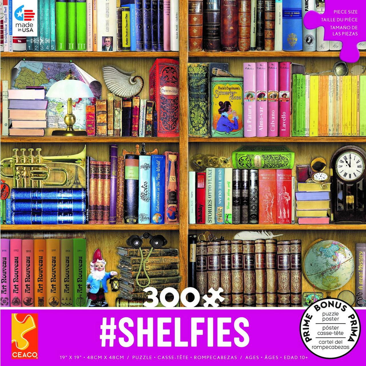 Ceaco - Shelfies - Library Shelf - 300 piece Jigsaw Puzzle - Walmart.com