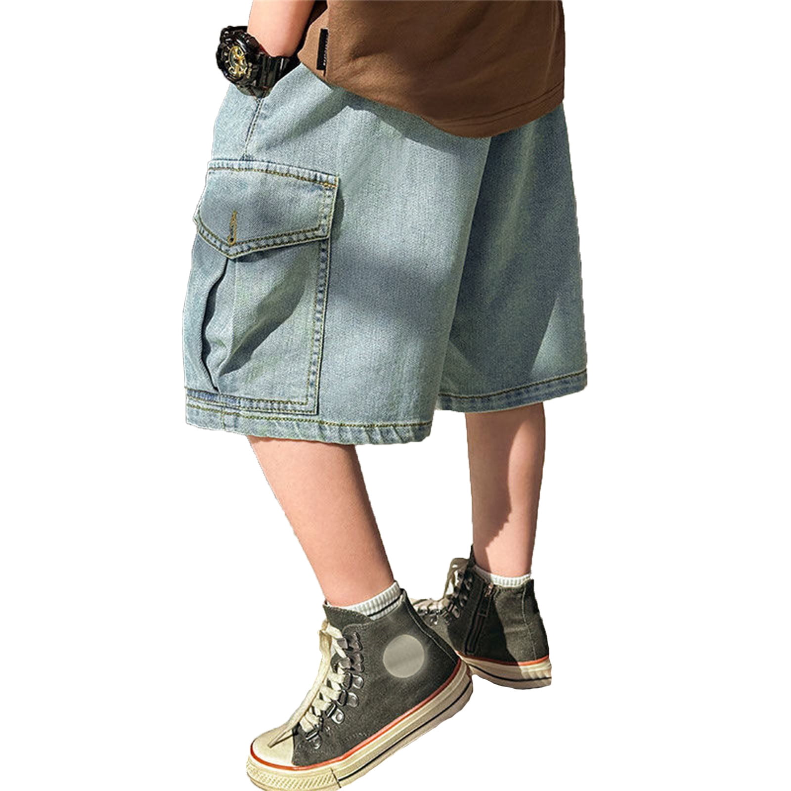 Click here for Asdfzx Boys Jean Shorts Classic Half Pants Pocket... prices