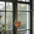 Bohemian Lace Plant Hanger with Tassels, Durable Cotton Rope Crochet ...