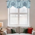 Blue Vintage Flower Tie Up Valance Curtains Country Tribal Exotic ...