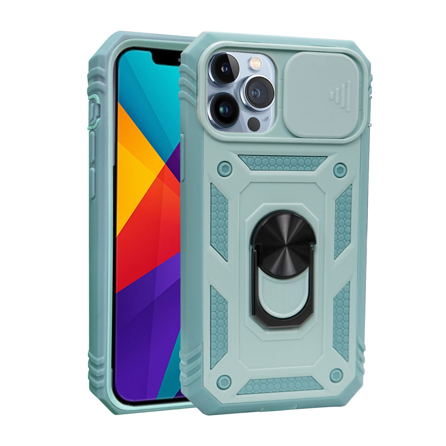 iPhone 12 Pro Max Case - Heavy-Duty, Ring Holder, Camera Cover ...