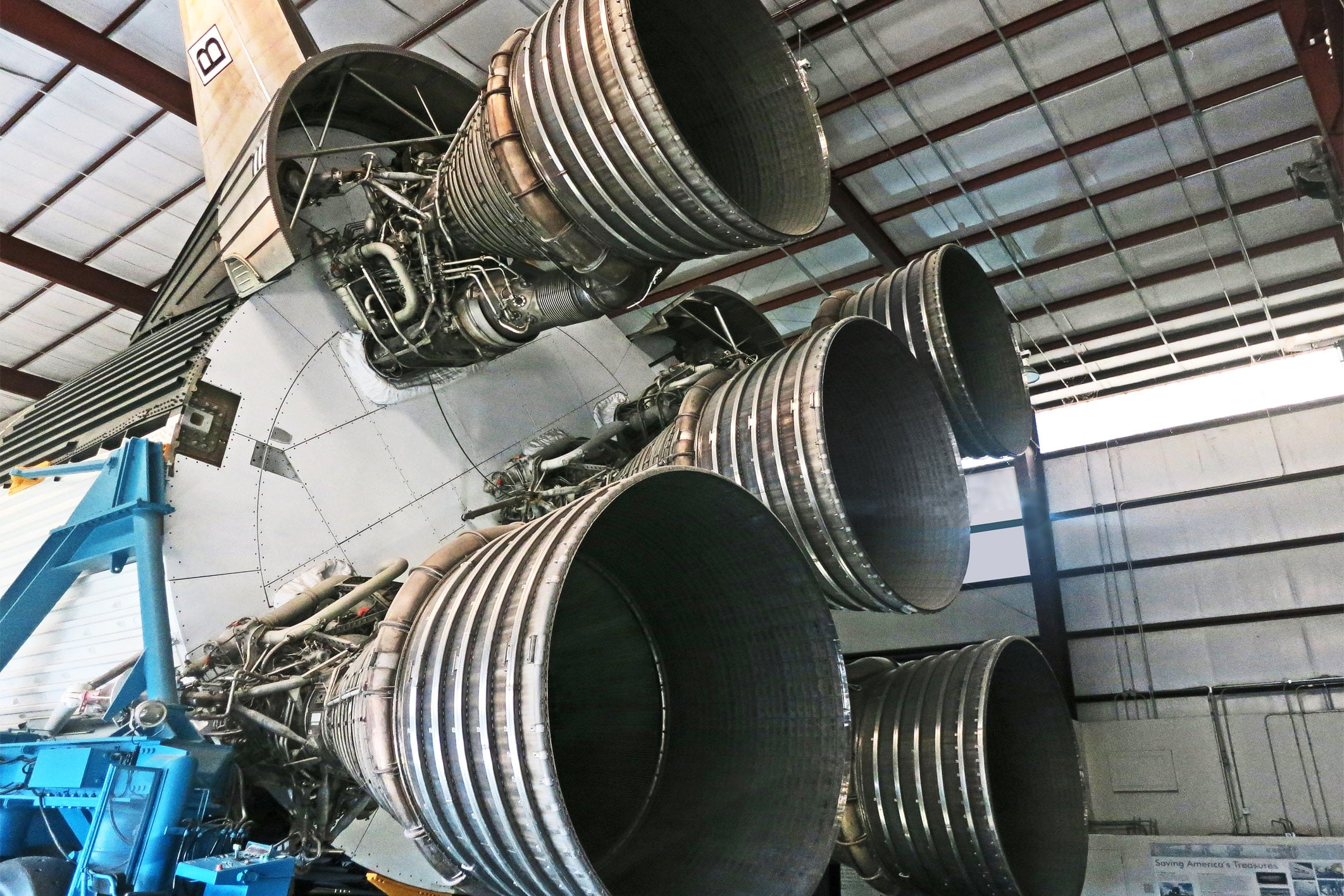 24x36 gallery poster, Saturn V rocket F-1 engines, Rocket Park, Houston ...
