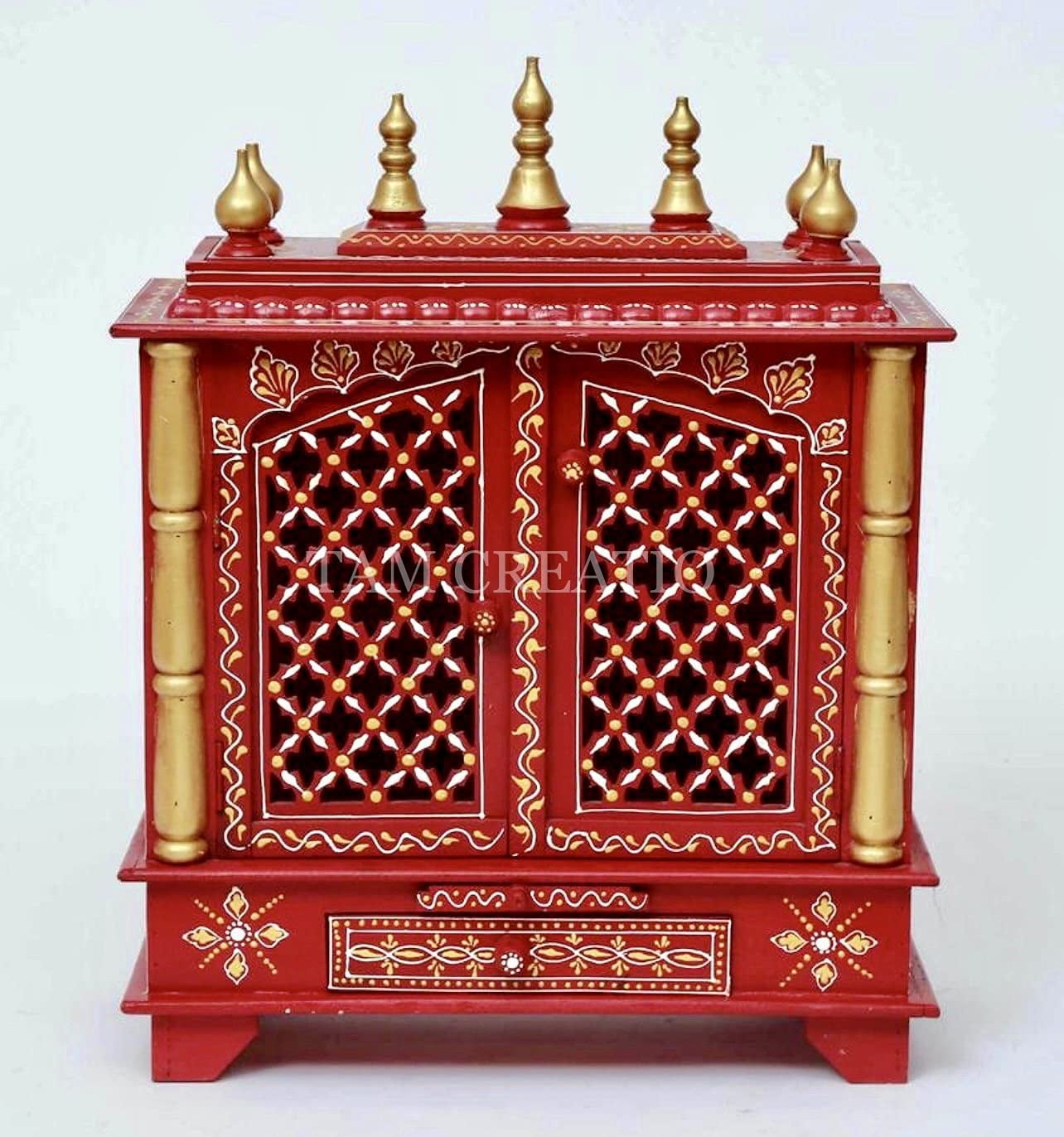Generic TAM Creatio Wooden Pooja Mandir Indian Hindu Decoration Puja ...