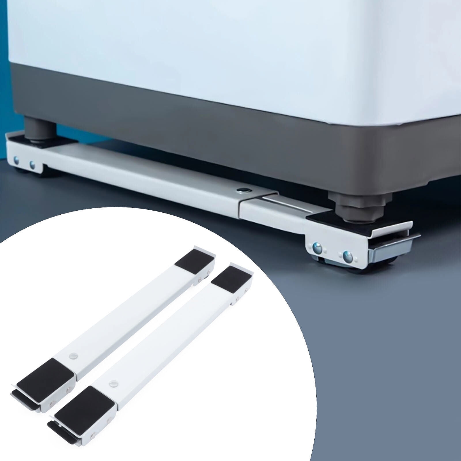 DENEST 2pcs Extendable Adjustable Washing Machine Stand Movable ...