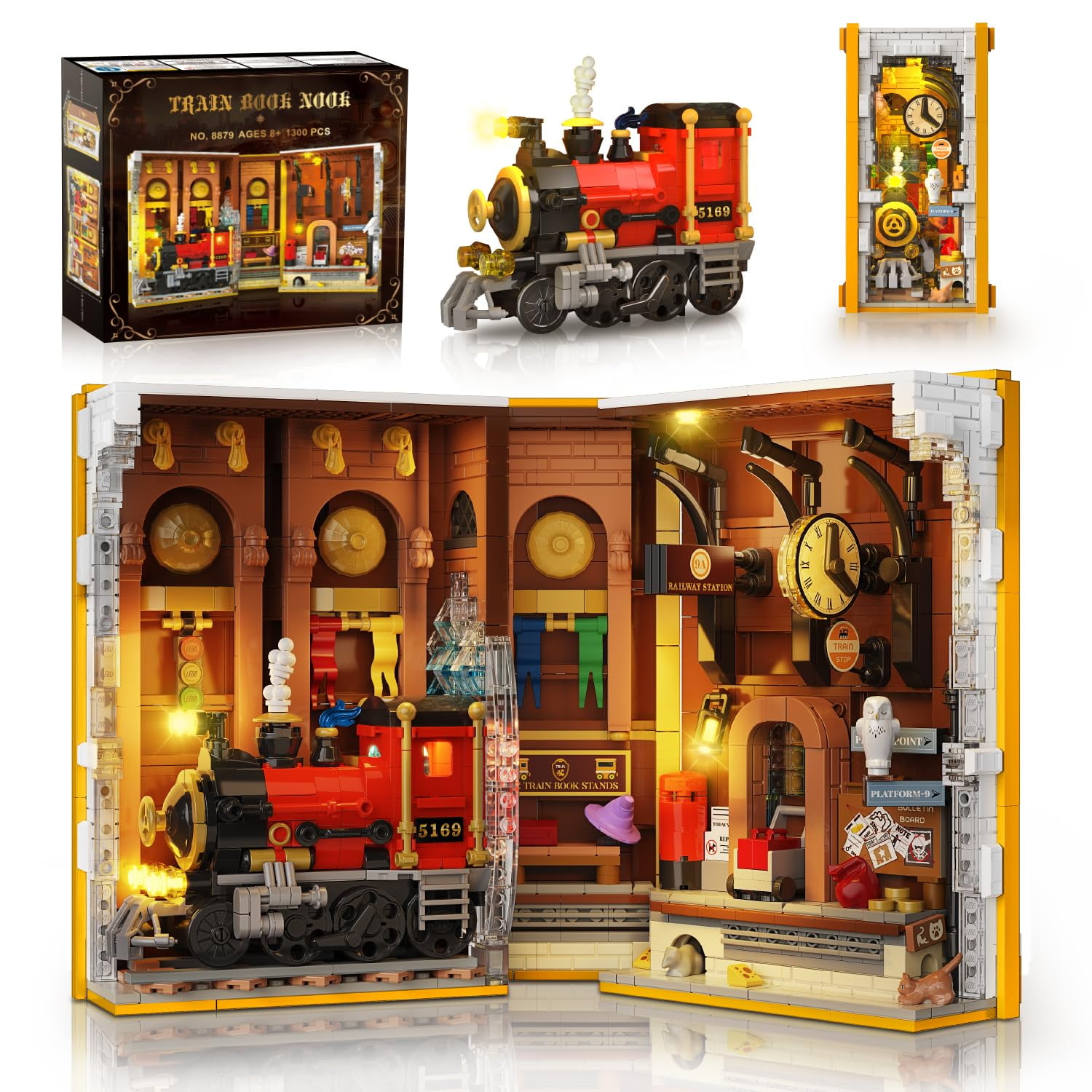 Click here for Hogokids Magic Train Station Book Nook Building Se... prices