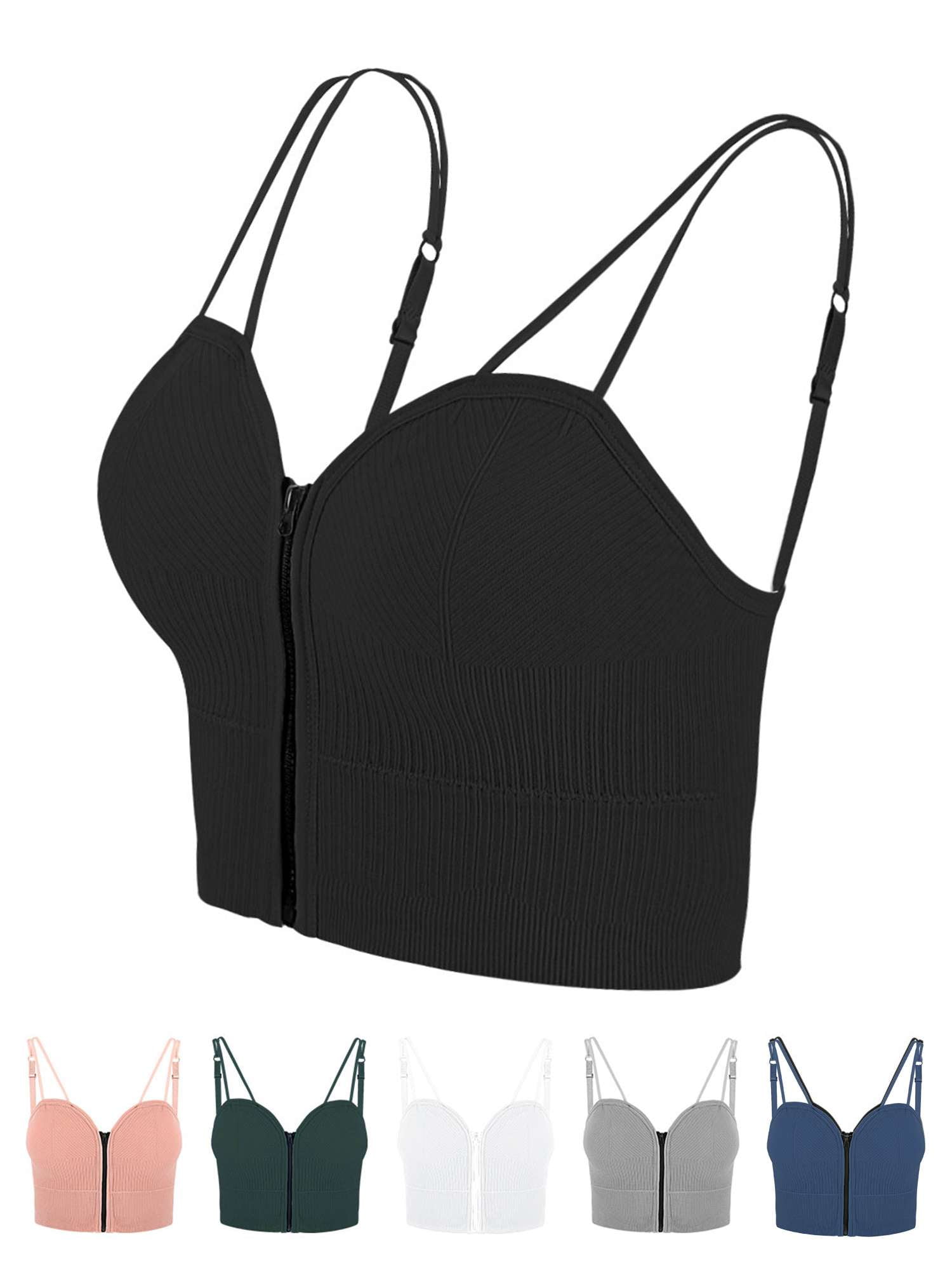 LAVA Spaghetti Strap Crop Tops for Women Padded Bralettes Cami Tank Top ...