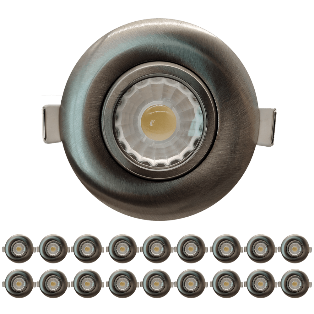 Perlglow 18 Pack 3 inch Gimbal Round Downlight Luminaire, Brushed ...