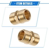 Unique Bargains Pressure Washer Connector Fitting 15mm M22x1.5 Male Adapter Brass Screw Hose ...