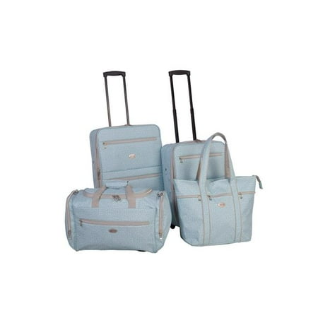 American Flyer 11300-ST4-MNT 4 - Piece Greek Key Rolling Luggage Set ...