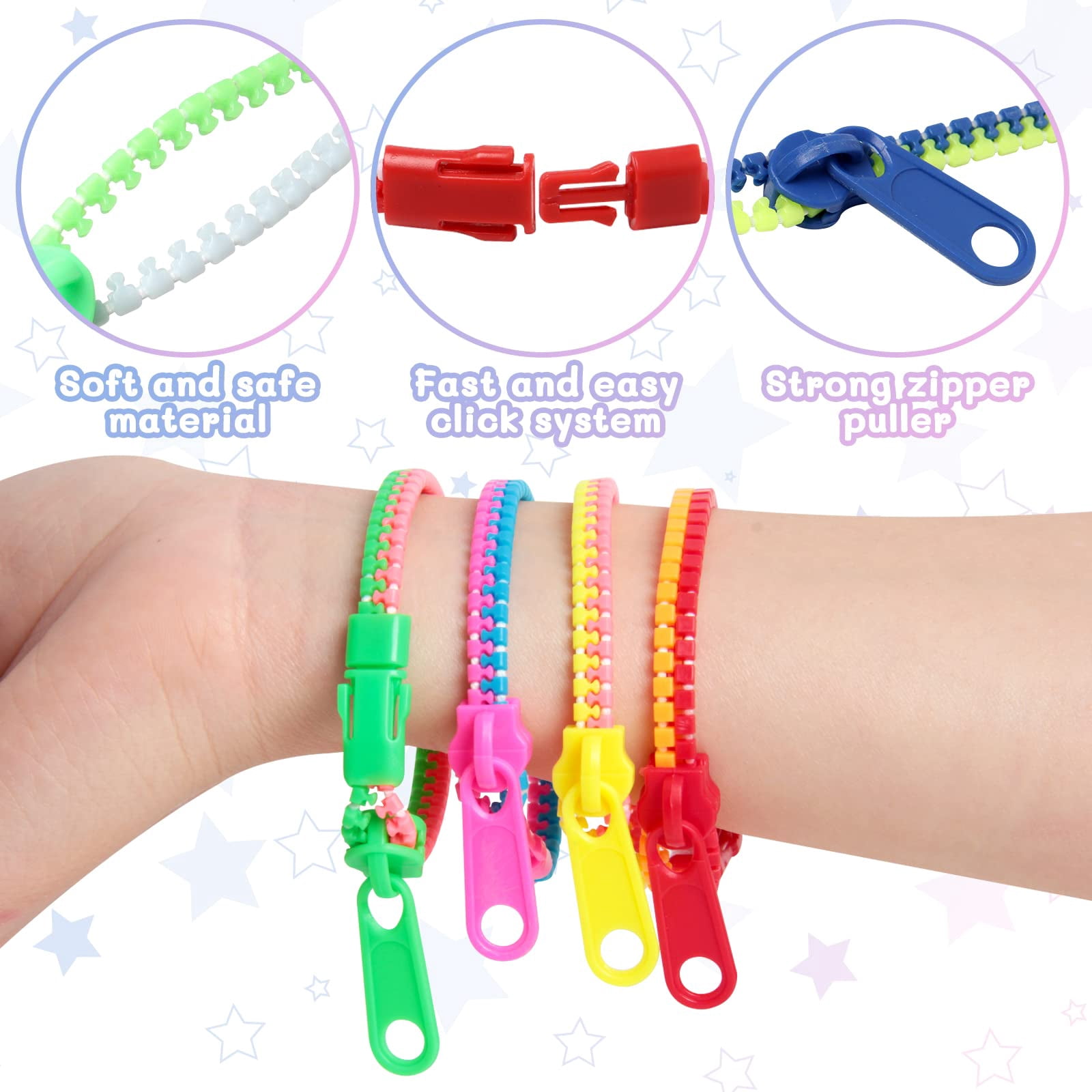 Neon Zipper Bracelet
