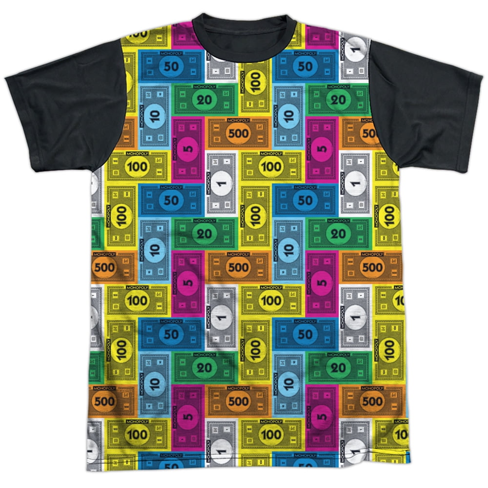 Monopoly Cash Rich Unisex Adult Halloween Costume Sublimated T Shirt ...