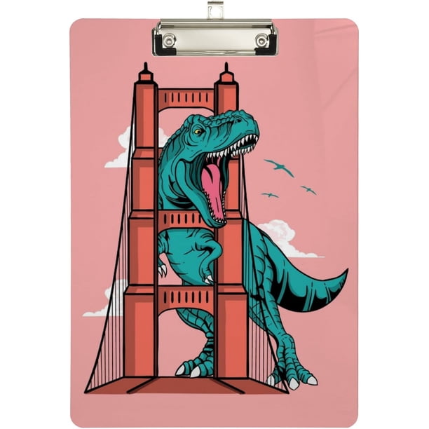 ZHANZZK Dinosaur Bridge Funny Clipboard Hardboard Wood Nursing Clip ...