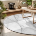 Abstract Marble Texture Round Rug 5ft Nature Stone Artwork Washable ...