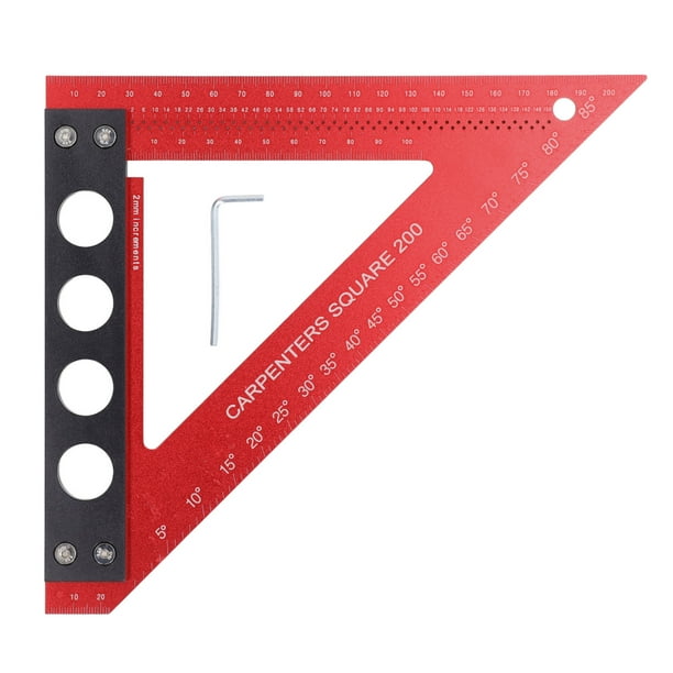 Escuadra de carpintero, escuadra de carpintero, regla de precisión de ...