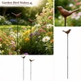 2Pcs Metal Bird Garden Stakes,26.77 Inch Bird Silhouette Ornaments,Yard ...