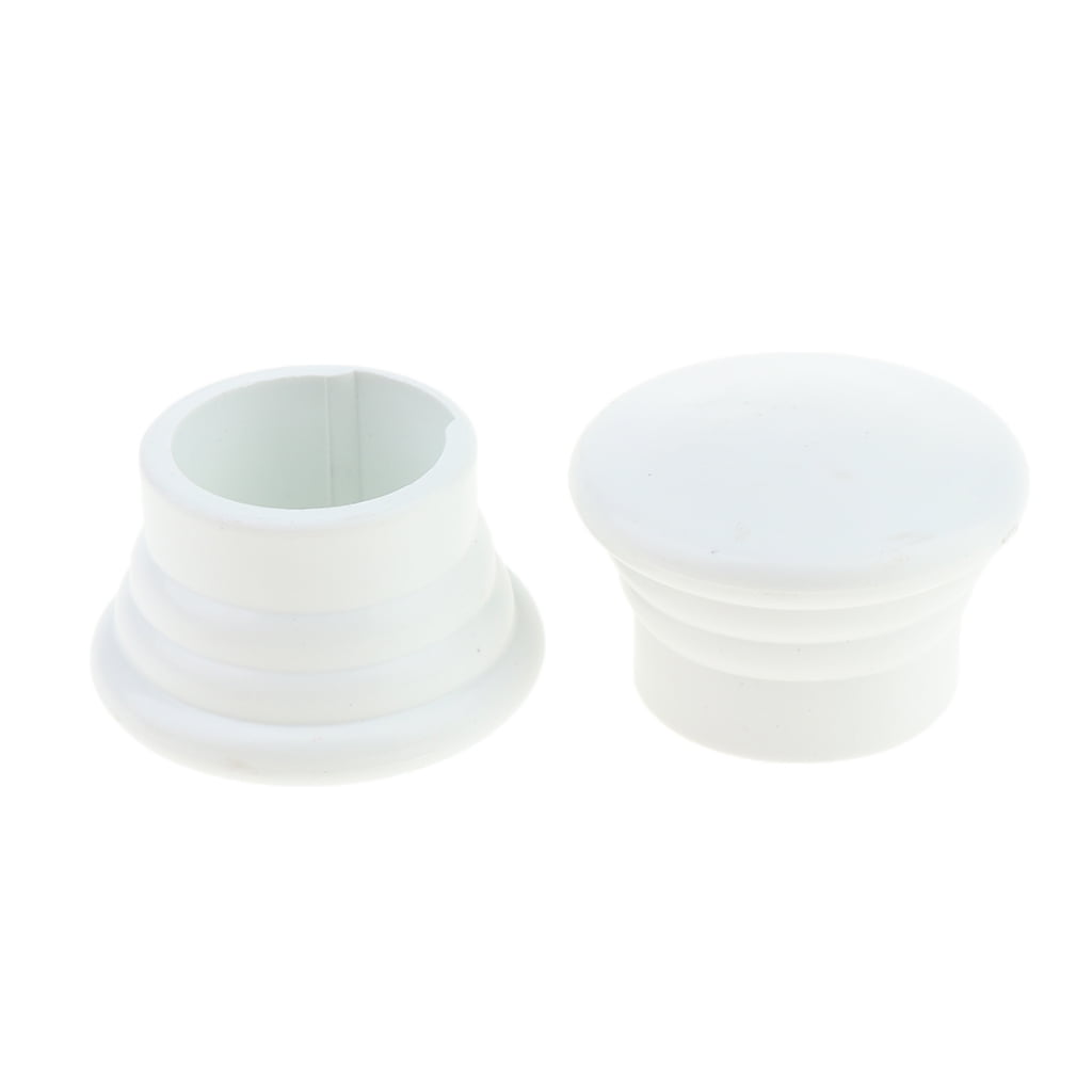 2 Count Window Curtain Panel Rod End Finials Only - White - Walmart.com